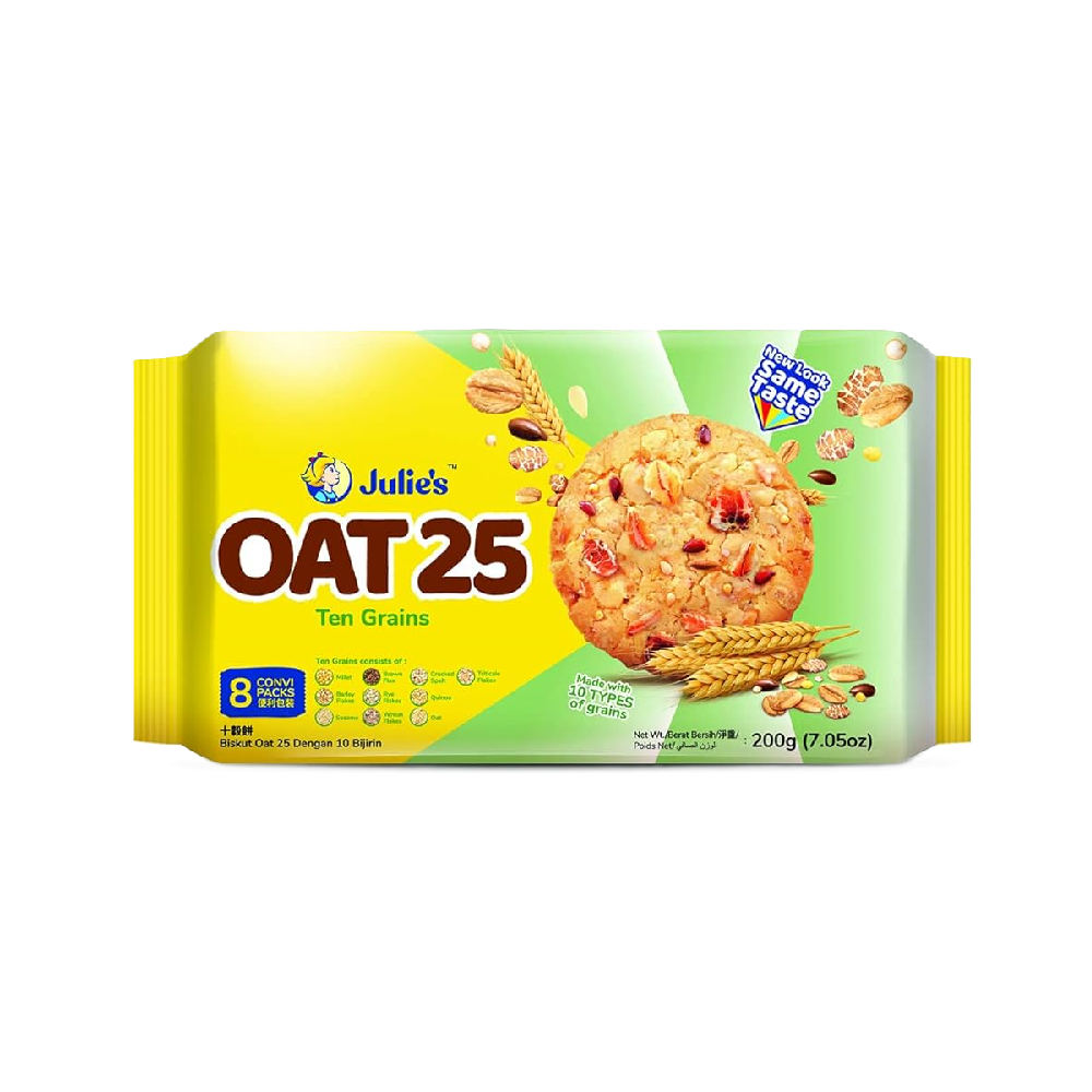 Julie's - Oat 25 Ten Grains (8/pack) (200g) (24/carton) – Tasty Snack Asia