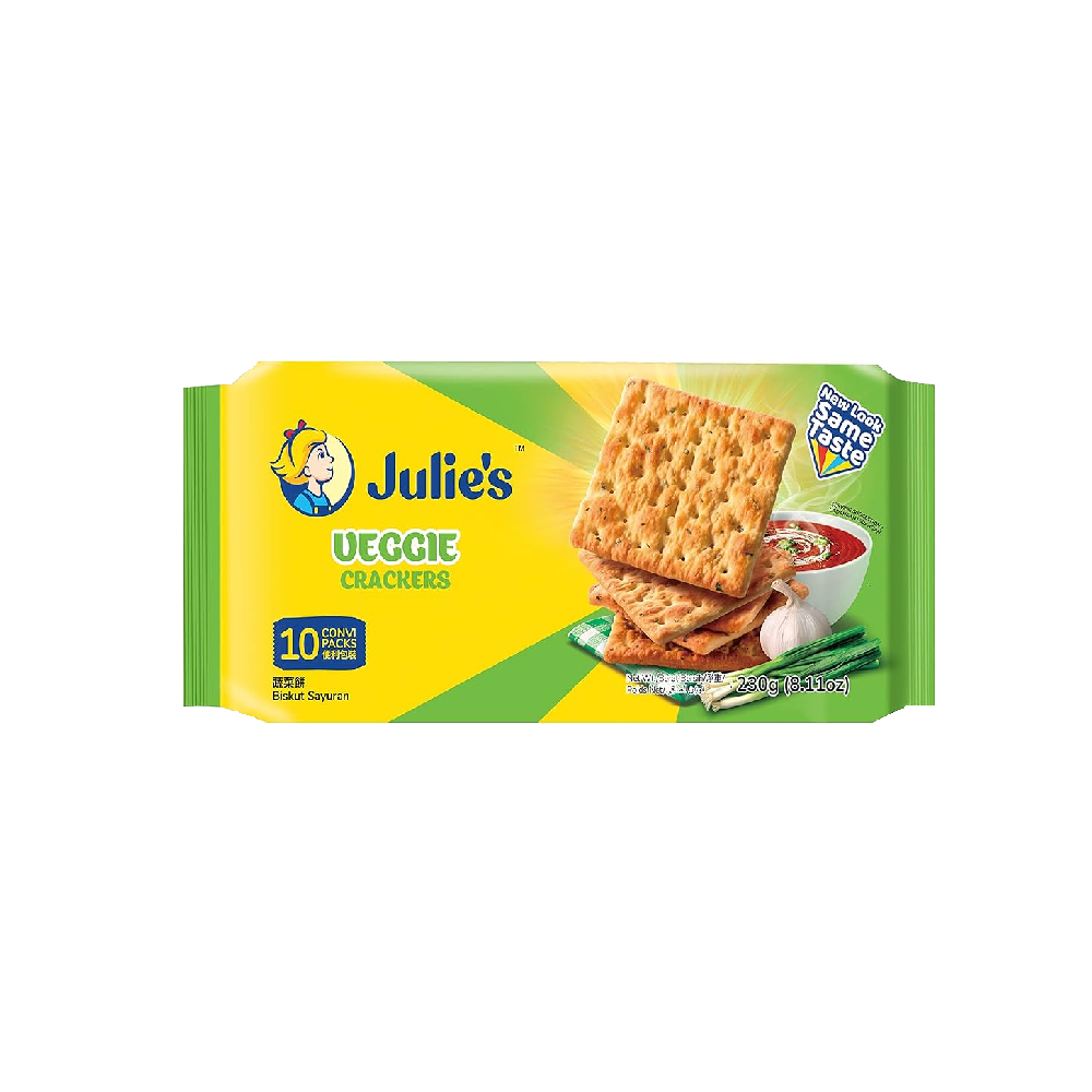 Julie's - Veggie Crackers (10/pack) (230g) (24/carton) – Tasty Snack Asia
