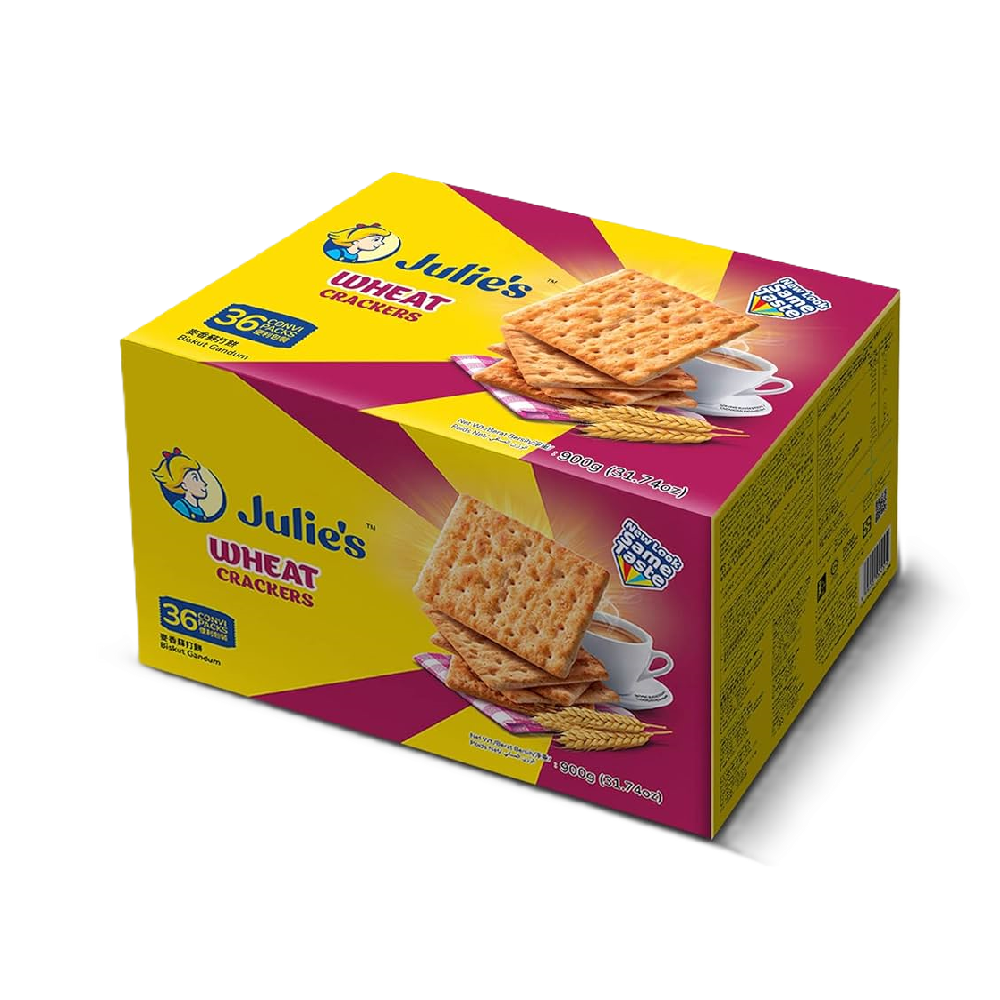 Julie's - Wheat Crackers (36/pack) (900g) (6/carton) – Tasty Snack Asia