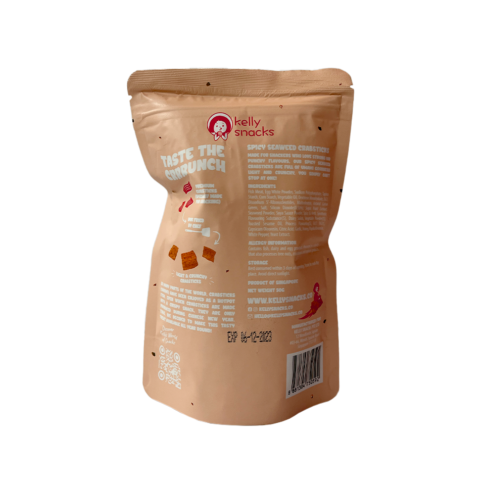 Kelly Snacks - Spicy Seaweed Crabsticks (50g) (12/carton) – Tasty Snack ...