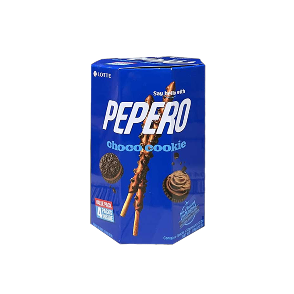 Lotte - Choco Cookie Pepero Sticks Value Pack (4/pack) (128g) (9/carto ...