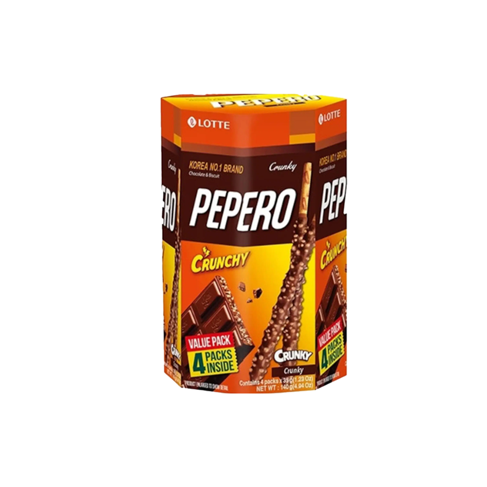 Lotte - Crunky Pepero Sticks Value Pack (4/pack) (128g) (9/carton ...