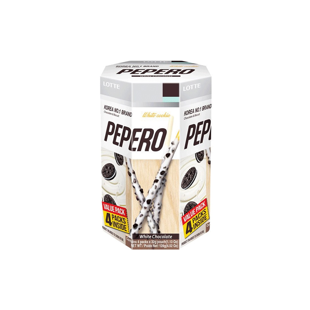 Lotte - White Chocolate Pepero Sticks Value Pack (128g)(4/box) (9/Cart ...