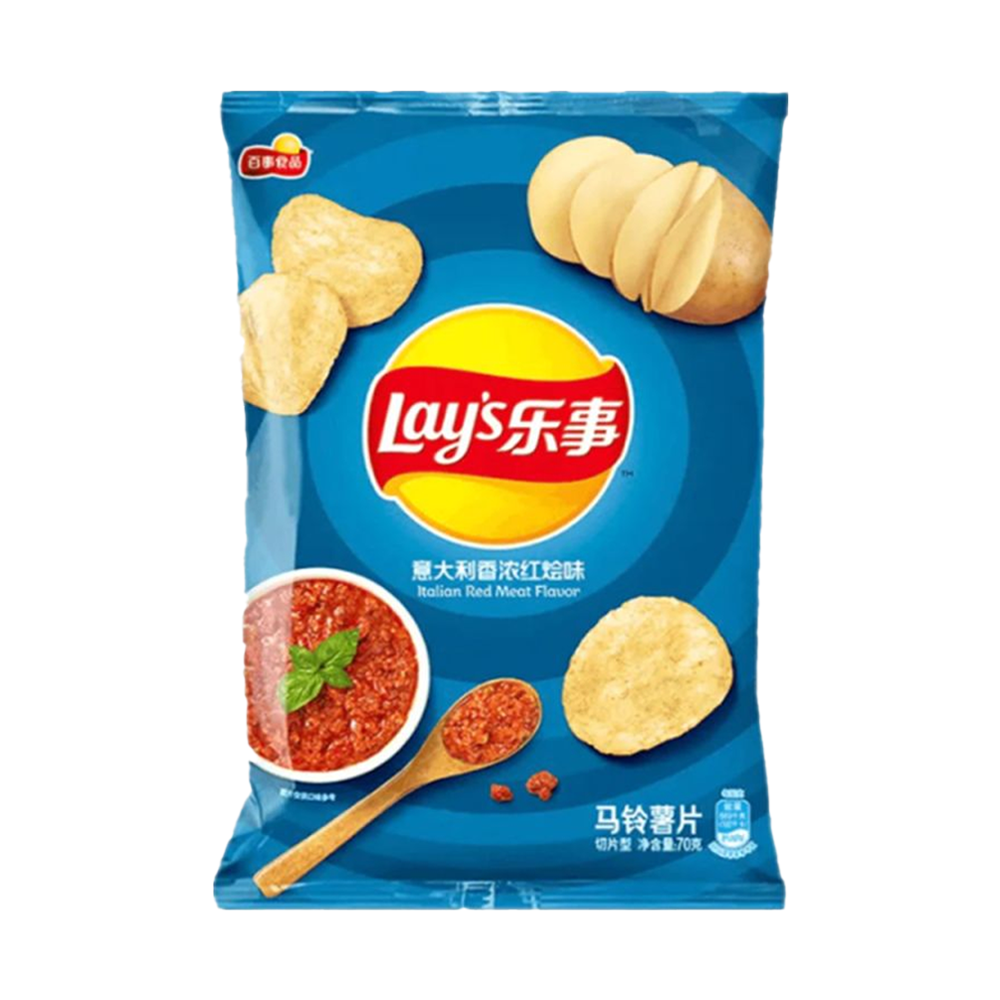 Lay's - Italian Red Meat Flavour (70g) (16/carton) – Tasty Snack Asia