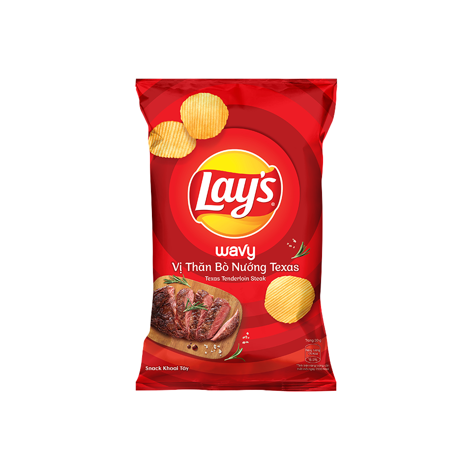 Lay's Vietnam - Texas Tenderloin Steak Potato Chips (90g) (10/carton ...