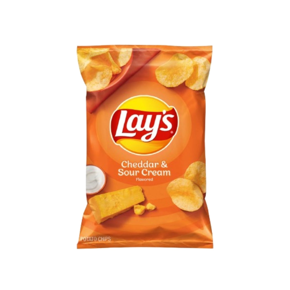 Lay's - Cheddar & Sour Cream Potato Chips (170g) (15/carton) – Tasty ...