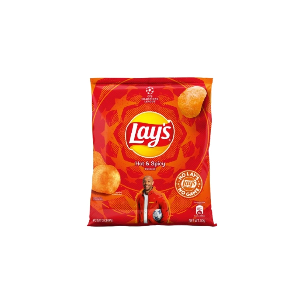Lay's - Hot & Spicy Potato Chips (50g) (24/carton) – Tasty Snack Asia