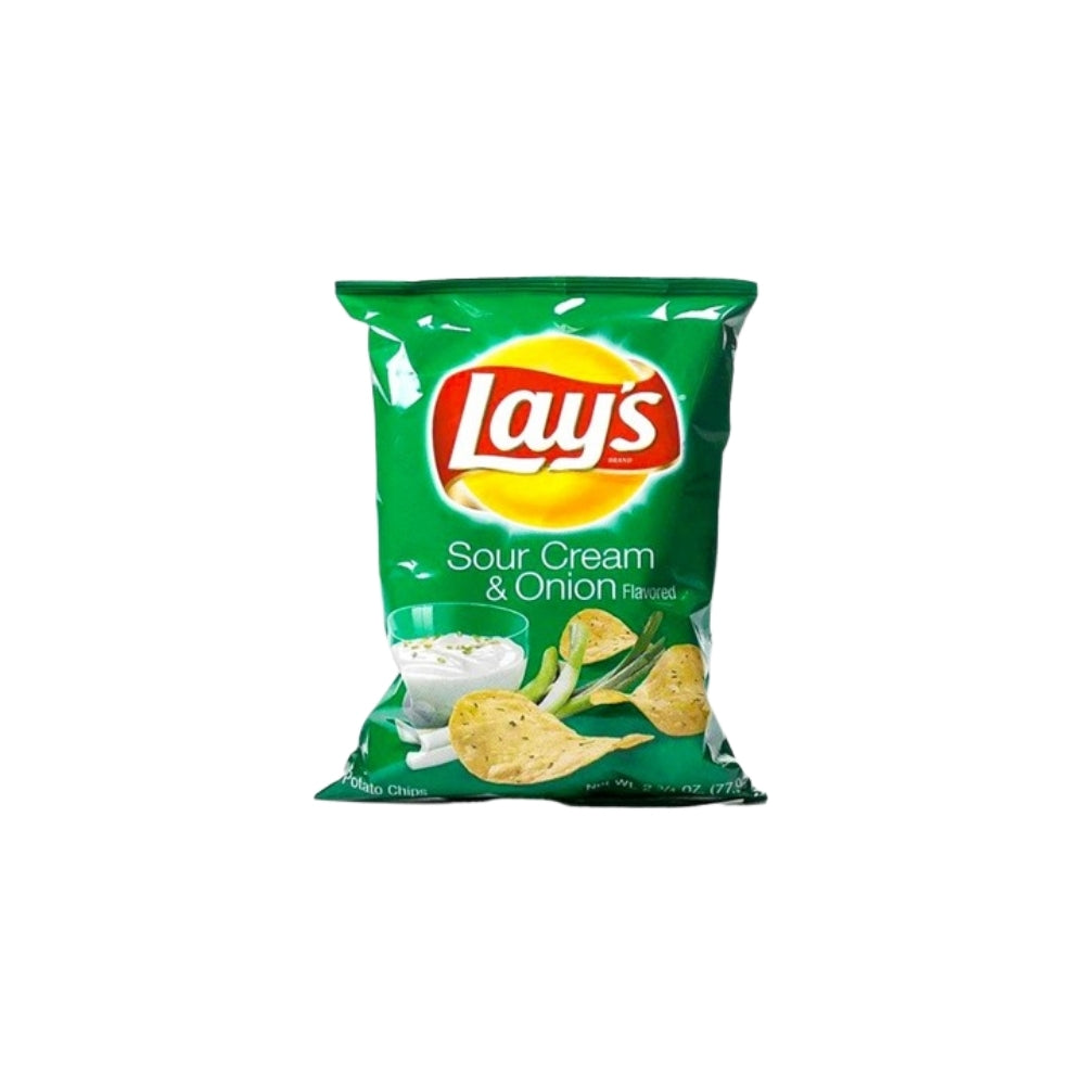 Lay's - Sour Cream & Onion Potato Chips (50g) (24/carton) – Tasty Snack ...