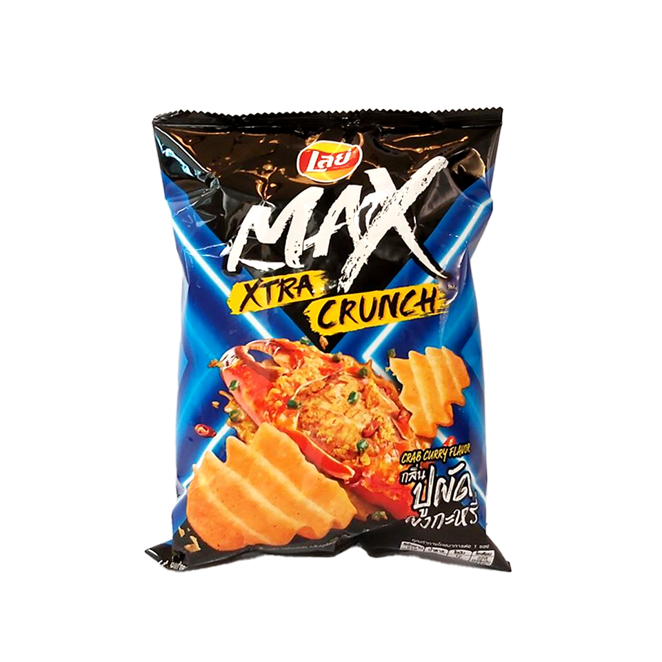 Lays - Max Xtra Crunch Crab Curry Potato Chips (40g) – Tasty Snack Asia