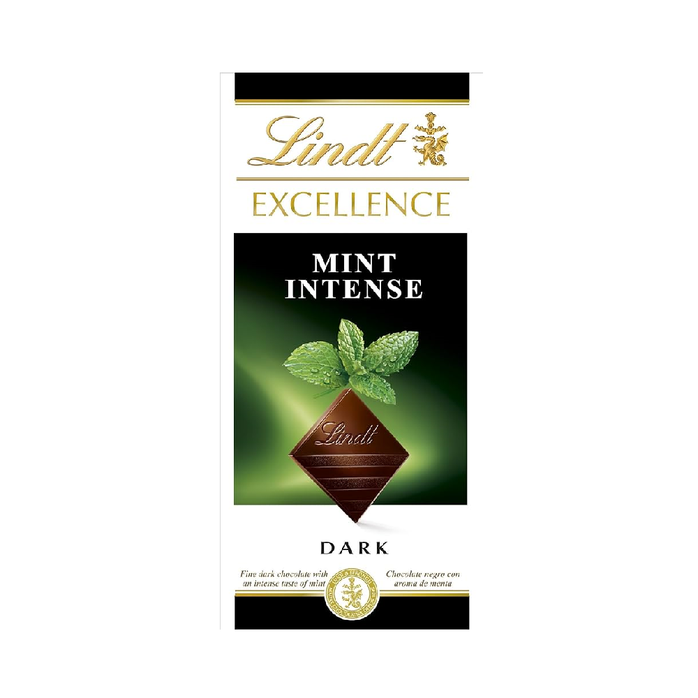 Lindt - Excellence Mint Dark Chocolate (100g) (20/carton) – Tasty Snack ...