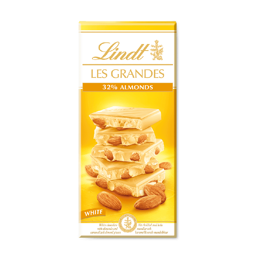 Lindt - Les Grandes White Almond Chocolate (150g) (15/carton) – Tasty ...