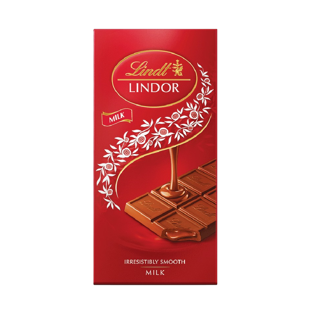Lindt - Lindor Milk Chocolate Bar (100g) (12/carton) – Tasty Snack Asia