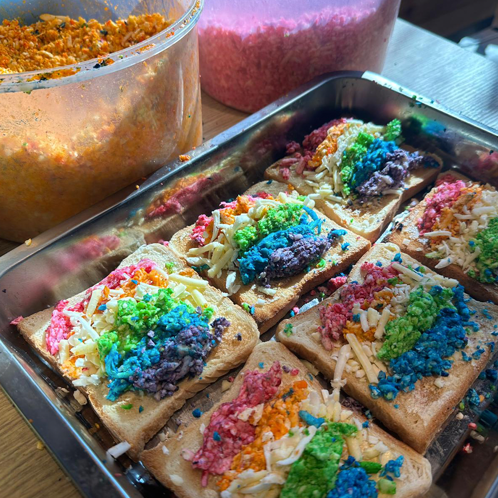 Rainbow Cheese Toast – Tasty Snack Asia