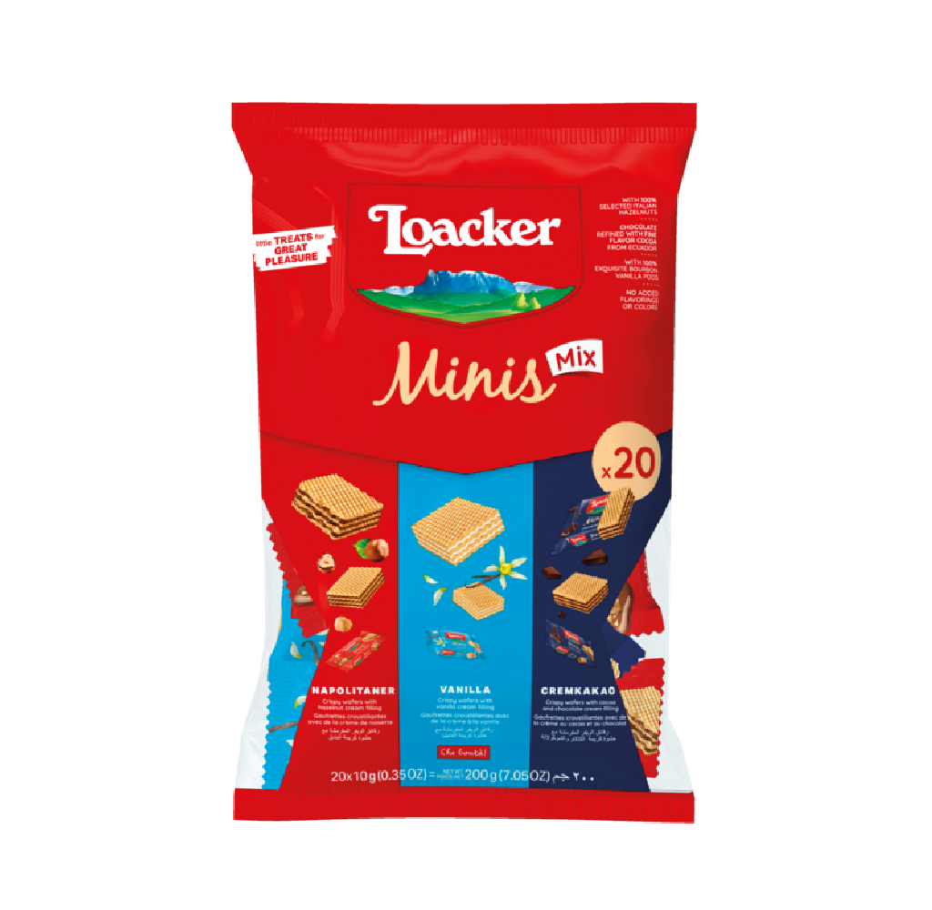 Loacker - Minis Mix Wafer (20/pack) (200g) (6/carton) – Tasty Snack Asia