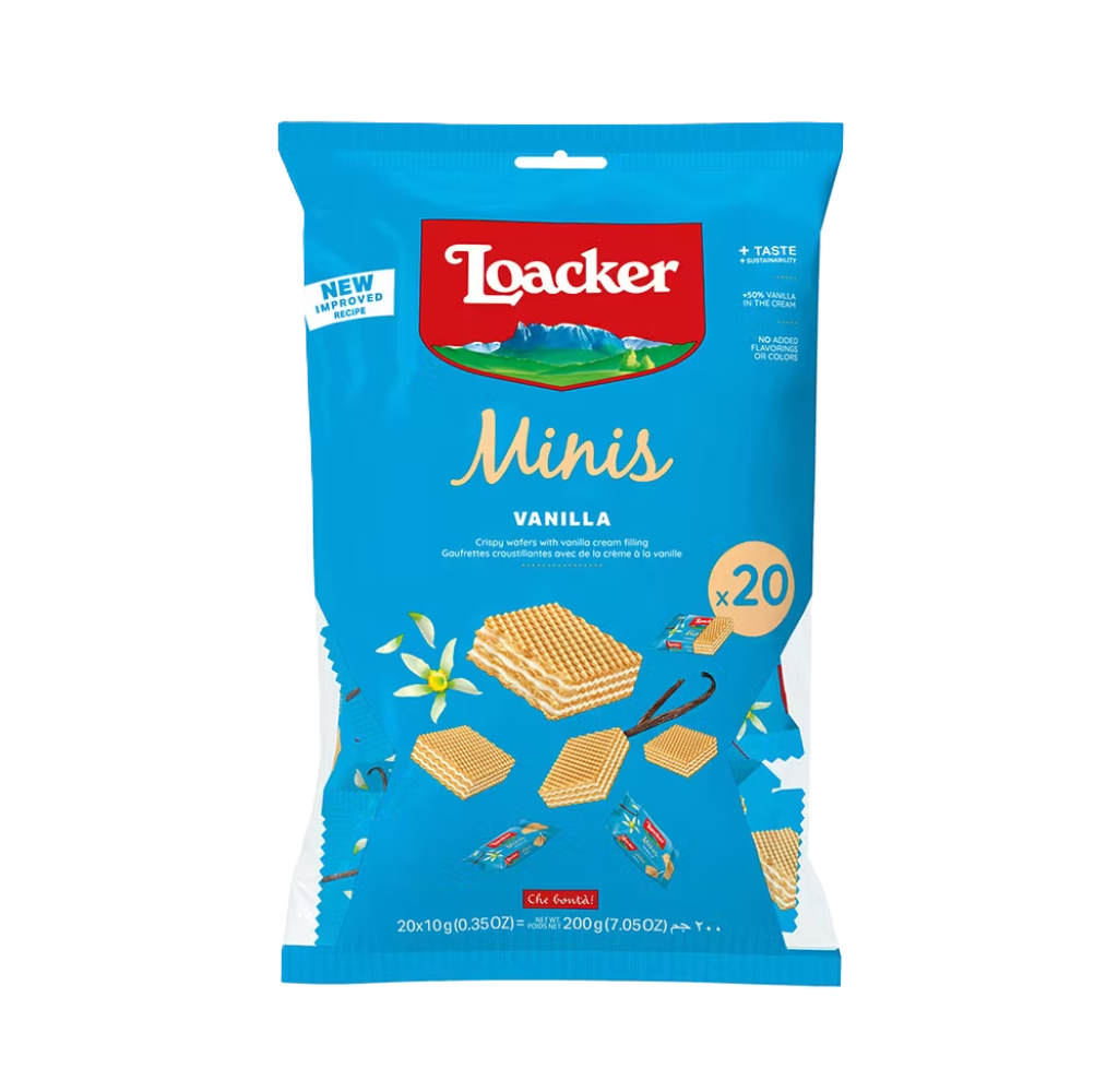 Loacker - Minis Vanilla Wafer (20/pack) (200g) (6/carton) – Tasty Snack ...