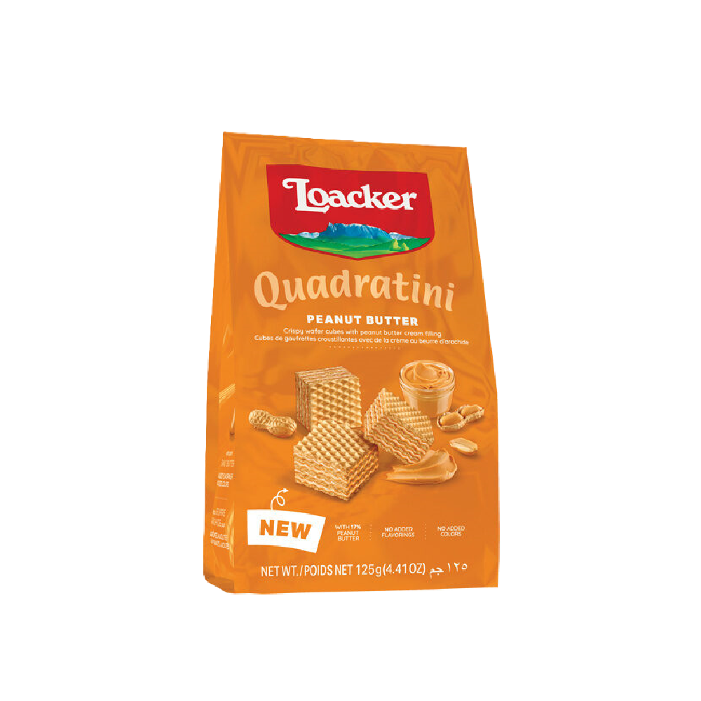 Loacker - Quadratini Mini Peanut Butter Wafer (125g) (12/carton ...