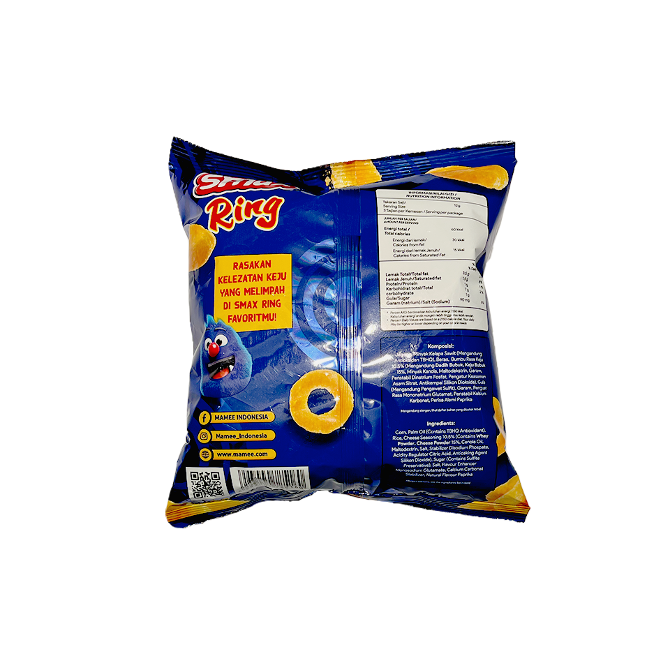 Mamee - Smax Ring Cheese Flavour (40g) – Tasty Snack Asia