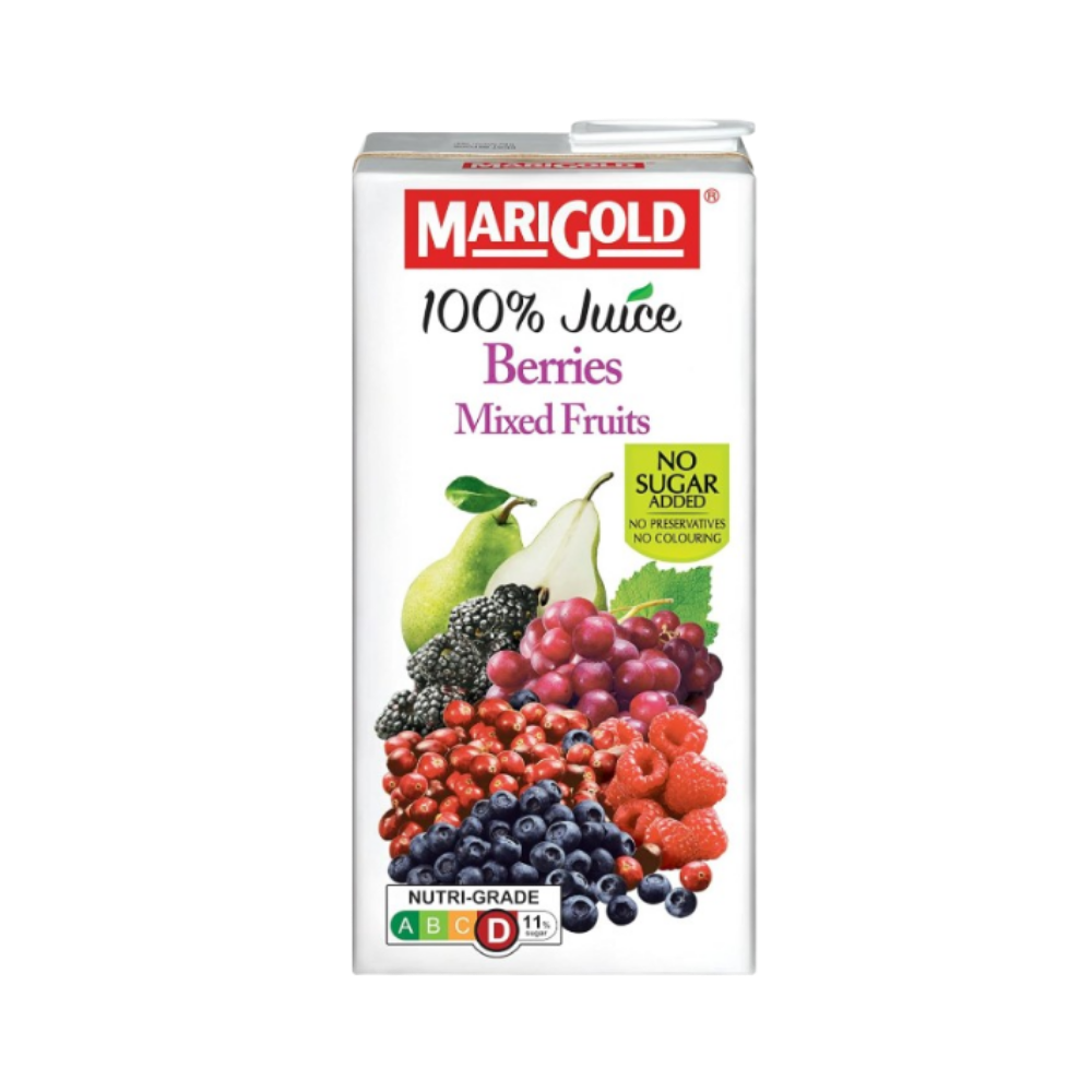 Marigold - No Sugar Added 100% Berries Mixed Fruits Juice (1L) (12/car ...