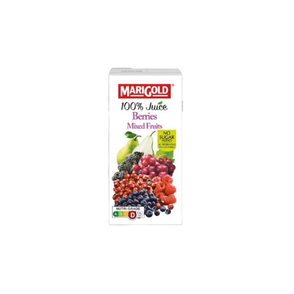 Marigold - No Sugar Added 100% Berries Mixed Fruits Juice (200ml) (24 ...