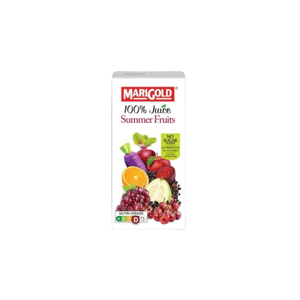 Marigold - No Sugar Added 100% Summer Fruits & Veggies Juice (200ml ...