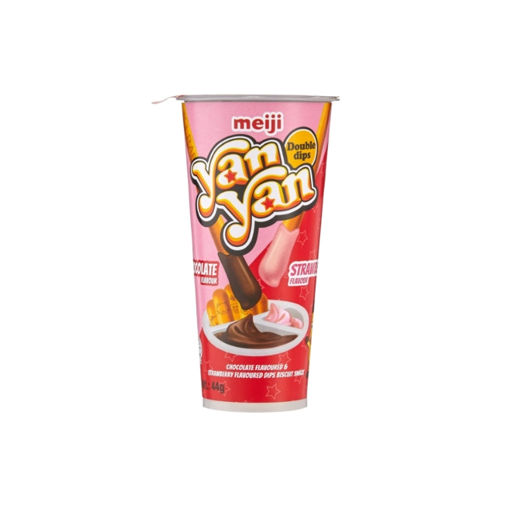 Meiji - Double Cream (Chocolate & Strawberry) Yan Yan (50g) (10/carton ...