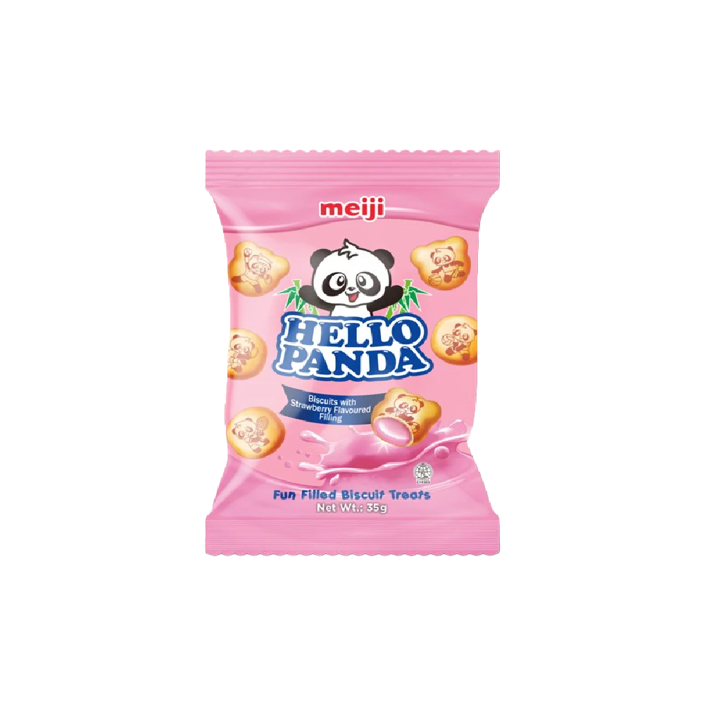 Meiji - Hello Panda Strawberry Biscuit (35g) (24/carton) – Tasty Snack Asia