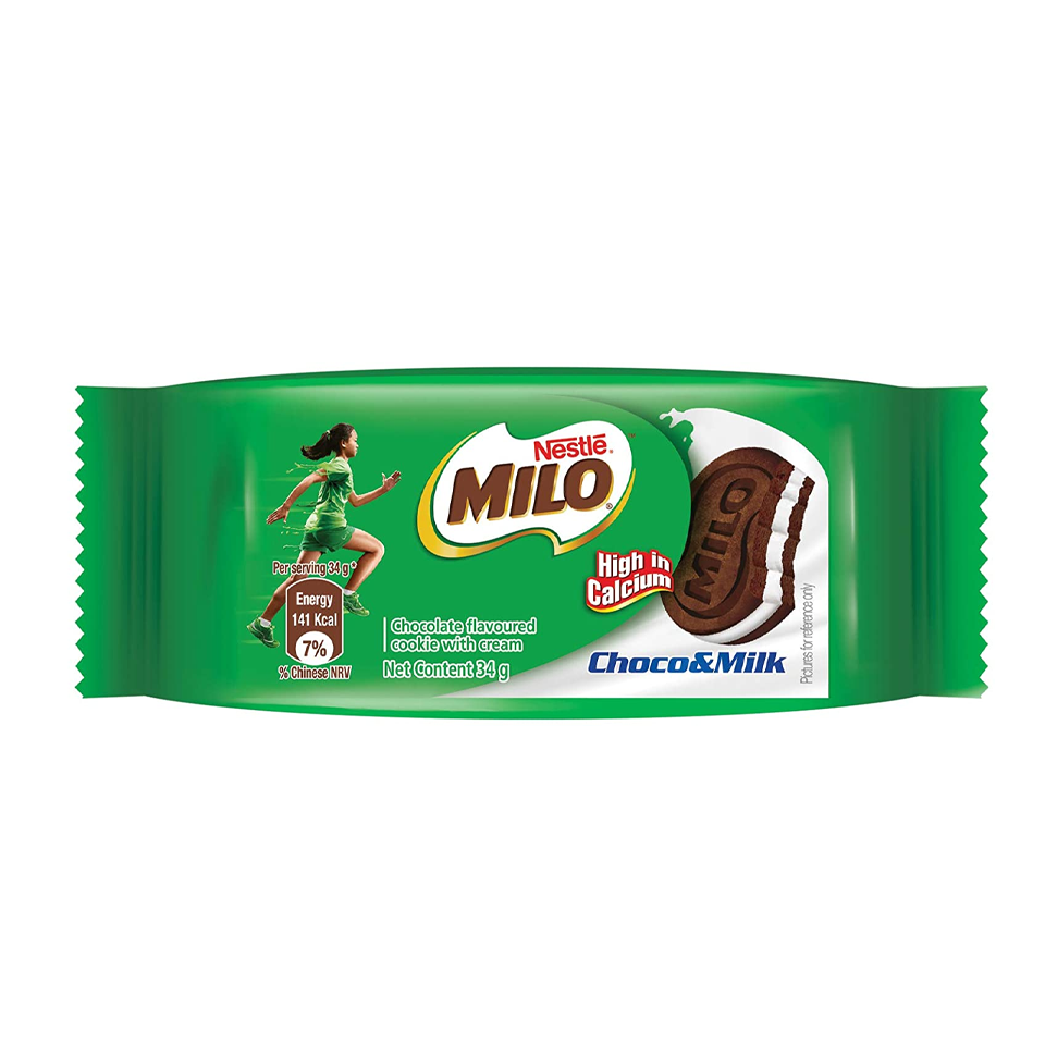 Milo - Choco & Milk Sandwich Cookies (12/pack) (34g) (5/carton) – Tasty ...