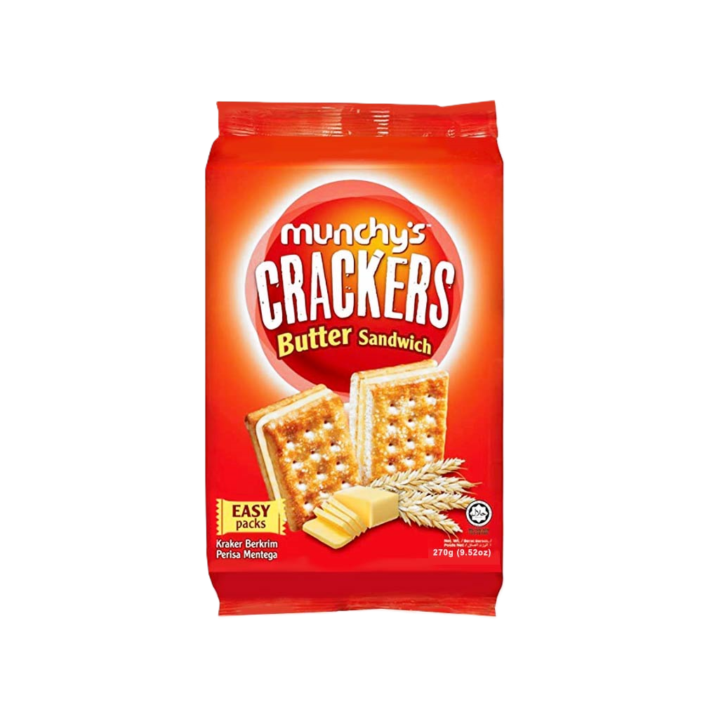 Munchy's - Butter Flavoured Cream Cracker Sandwich (6/pack) (270g) (12 ...