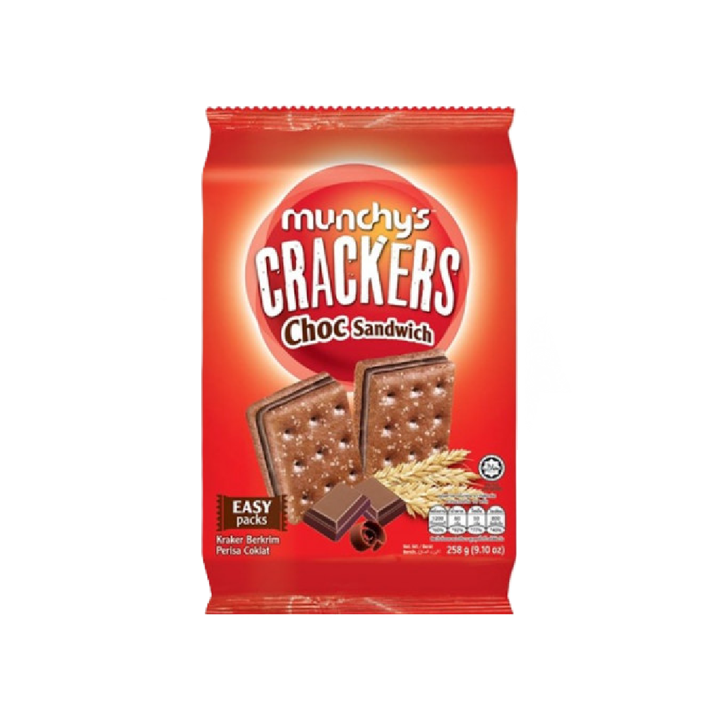 Munchy's - Chocolate Flavoured Cream Crackers (6/pack) (258g) (12/cart ...
