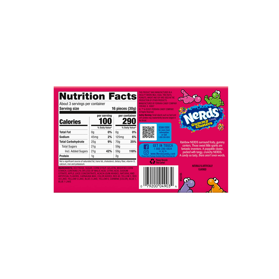 Nerds - Gummy Clusters Rainbow Candy (85g) (12/carton) – Tasty Snack Asia