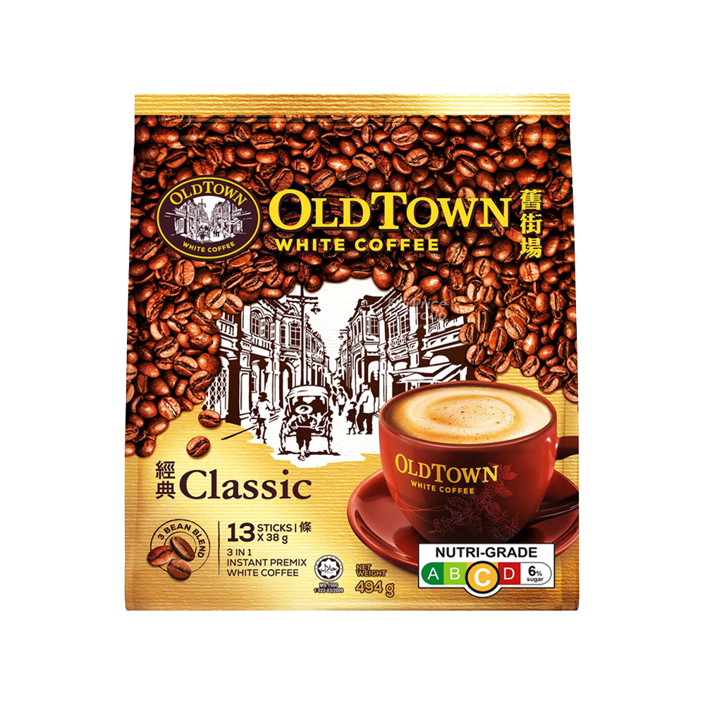 Old Town - 3 in 1 Instant White Coffee Classic (13/pack) (38g) (20/car ...
