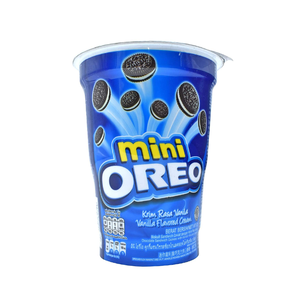 Oreo - Mini Vanilla Cream Chocolate Biscuits (61g) (24/carton) – Tasty ...