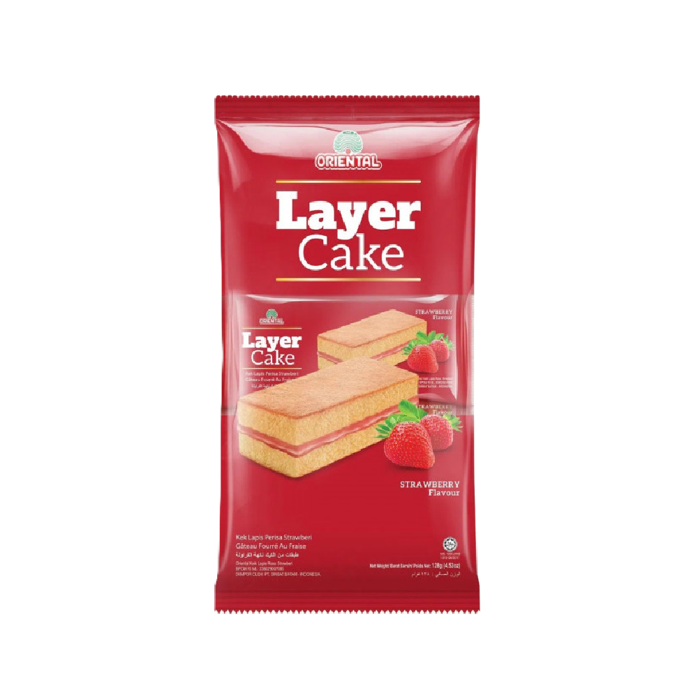 Oriental - Layer Cake Strawberry Flavour (8/pack) (16g) (36/carton ...