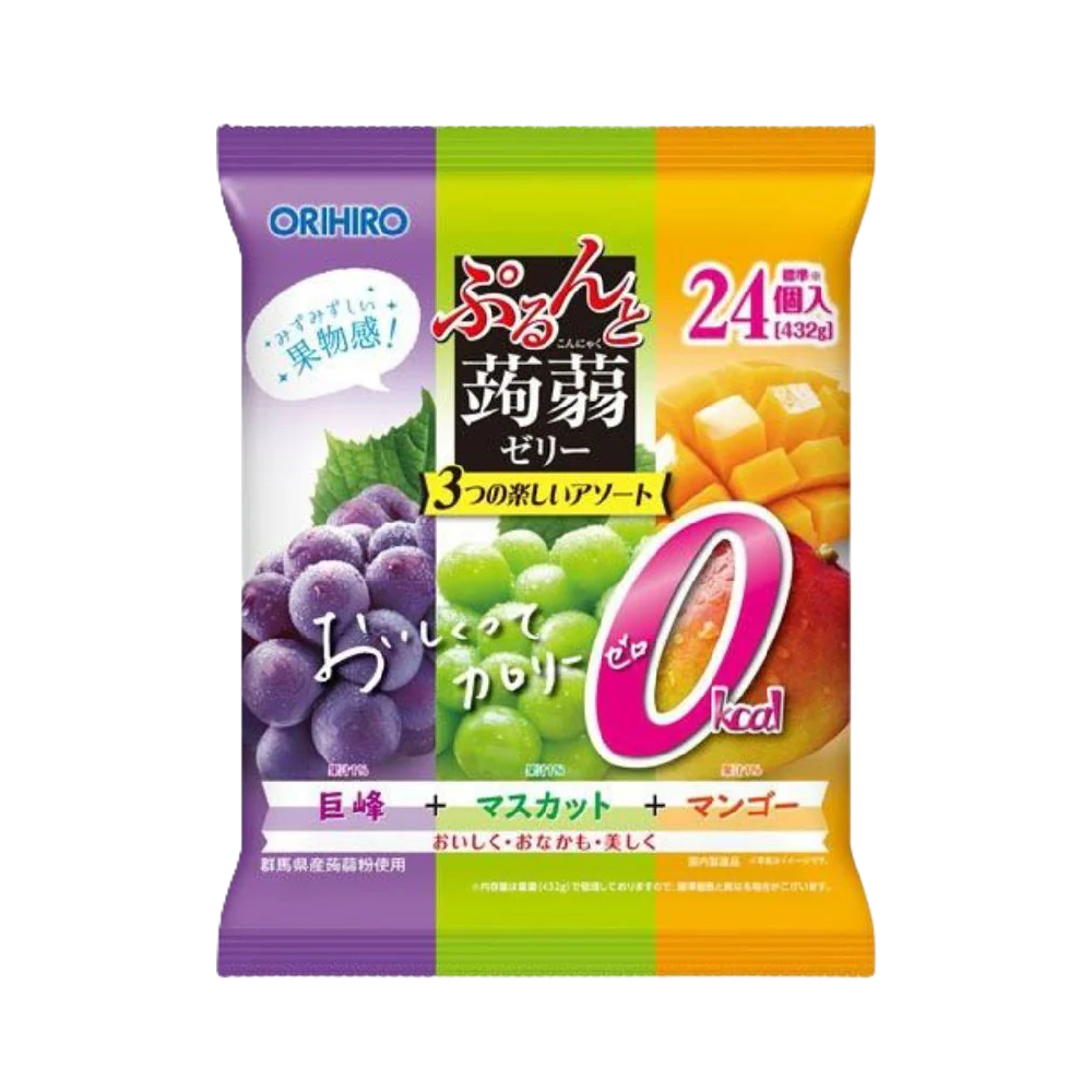 Orihiro - Grape, Muscat & Mango Zero Calorie Konjac Jelly (24/pack) (4 ...
