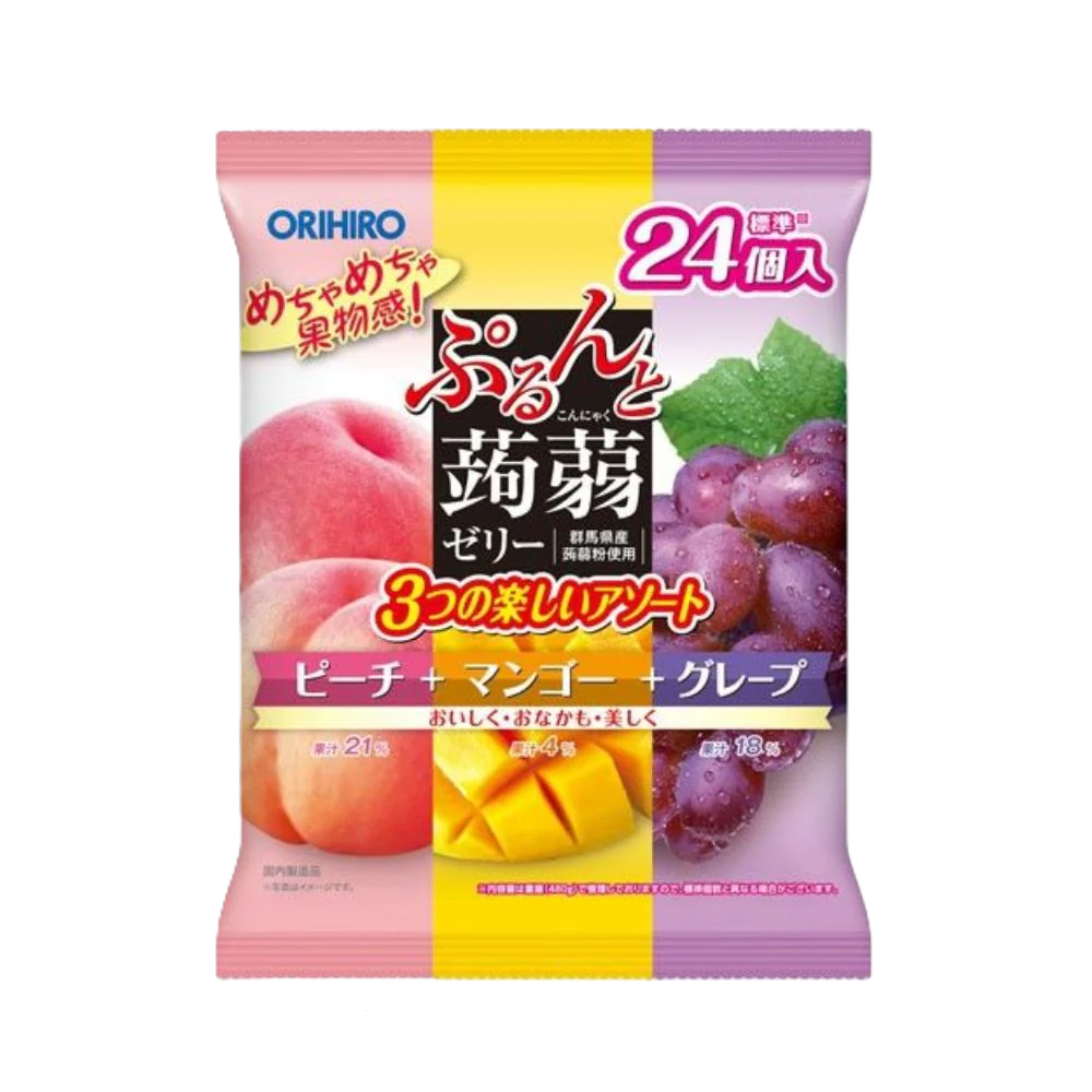 Orihiro - Peach, Mango & Grape Konjac Jelly (24/pack) (480g) (12/carto ...