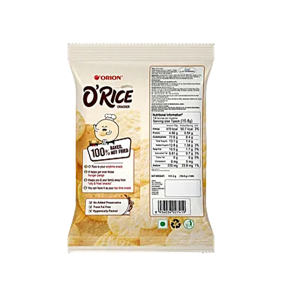 Orion - O'Rice Snow Rice Cracker (95.4g) (10/carton) – Tasty Snack Asia