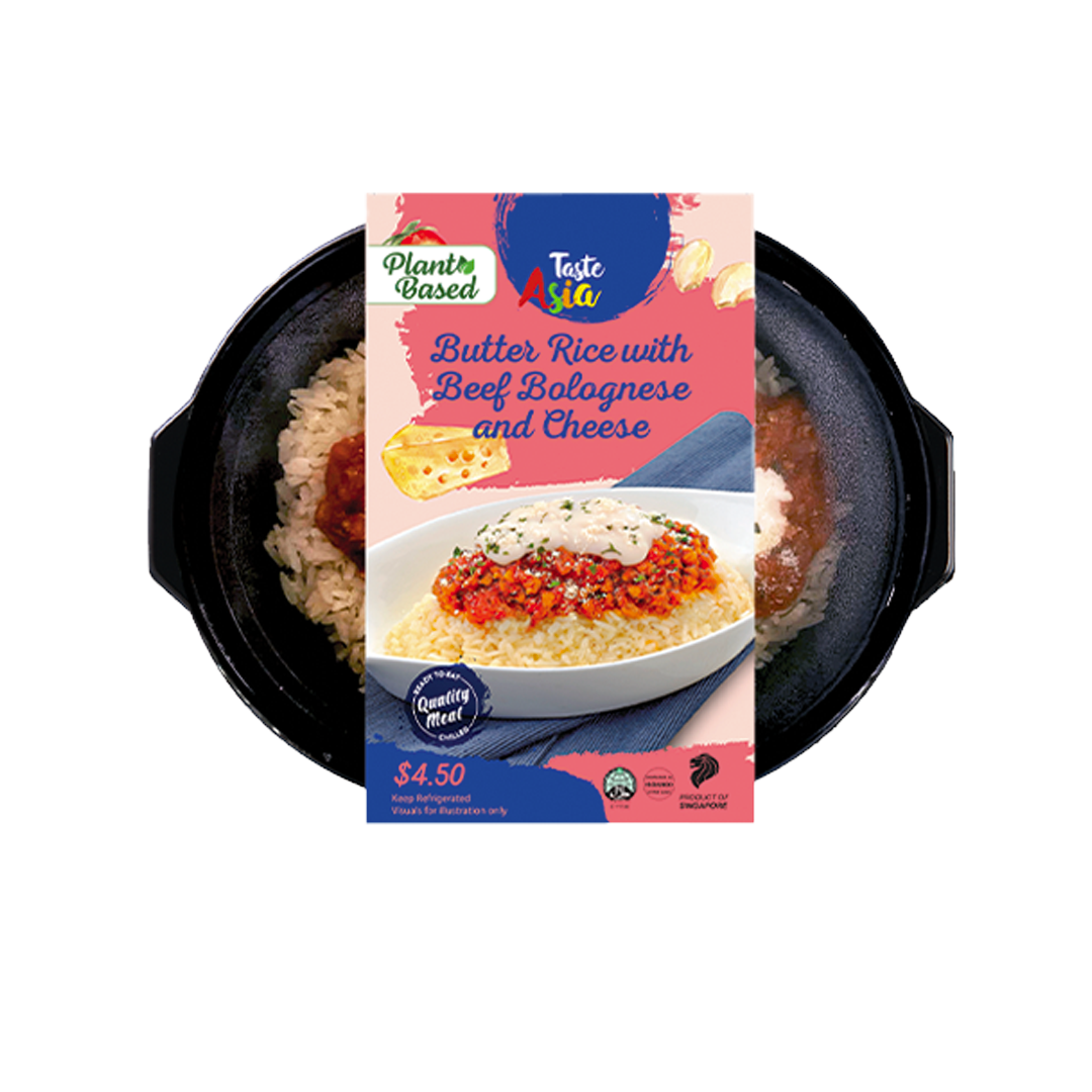 Plant Based Butter Rice with Beef Bolognese and Cheese – Tasty Snack Asia