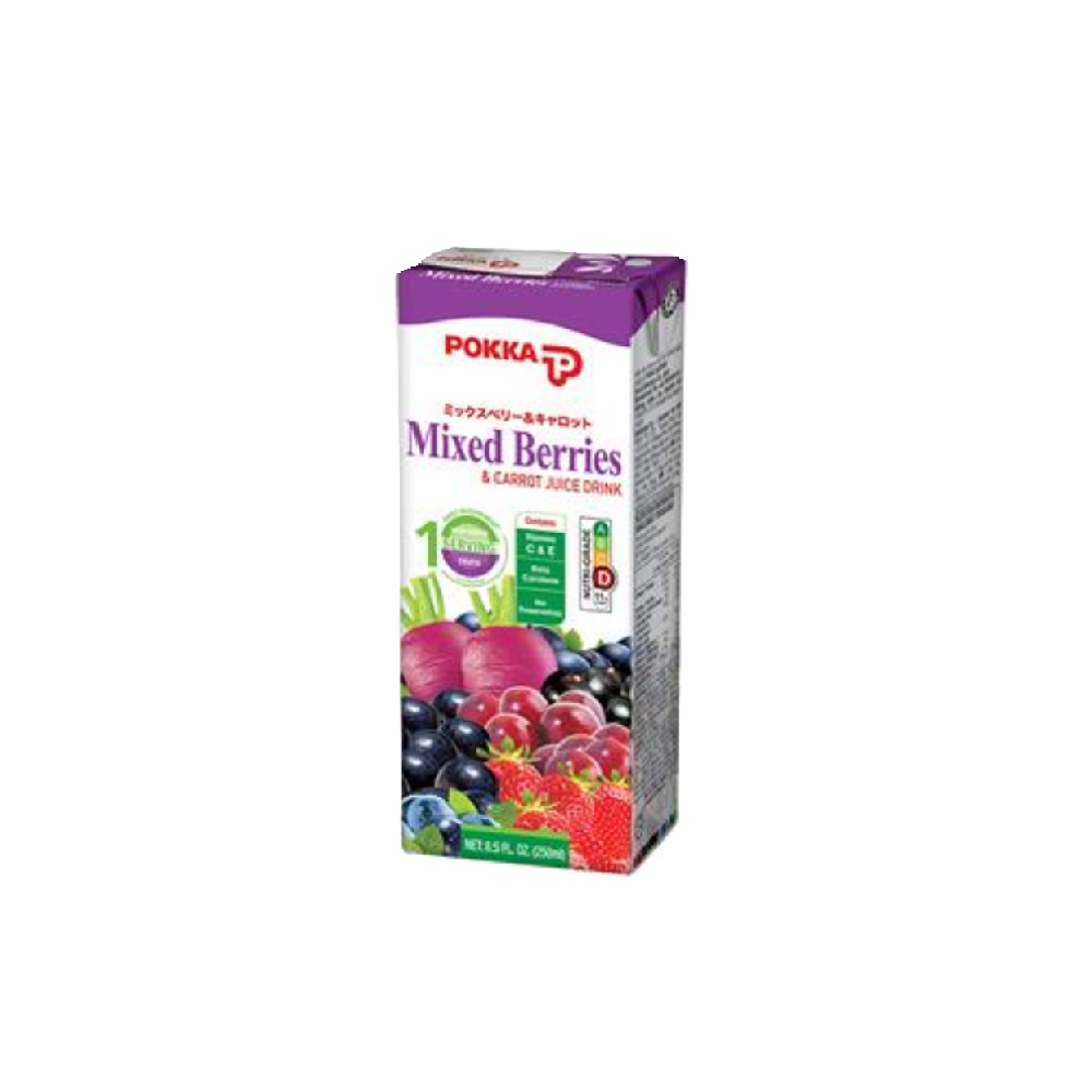 Pokka - Mixed Berries & Carrot Juice Packet Drink (250ml) (24/carton ...