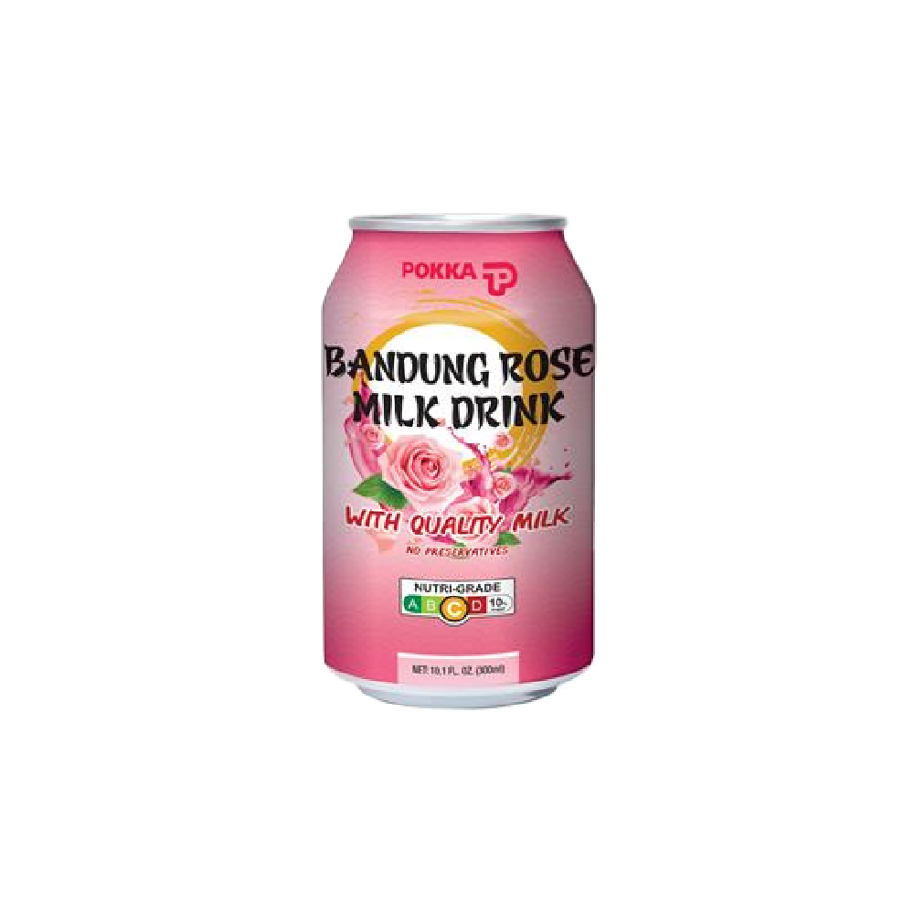 Pokka - Bandung Rose Milk Can Drink (300ml) (24/carton) – Tasty Snack Asia