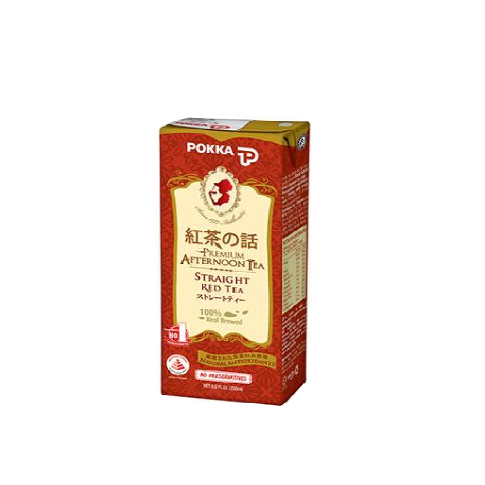 Pokka - Premium Afternoon Tea Straight Red Tea Packet Drink (250ml) (2 ...