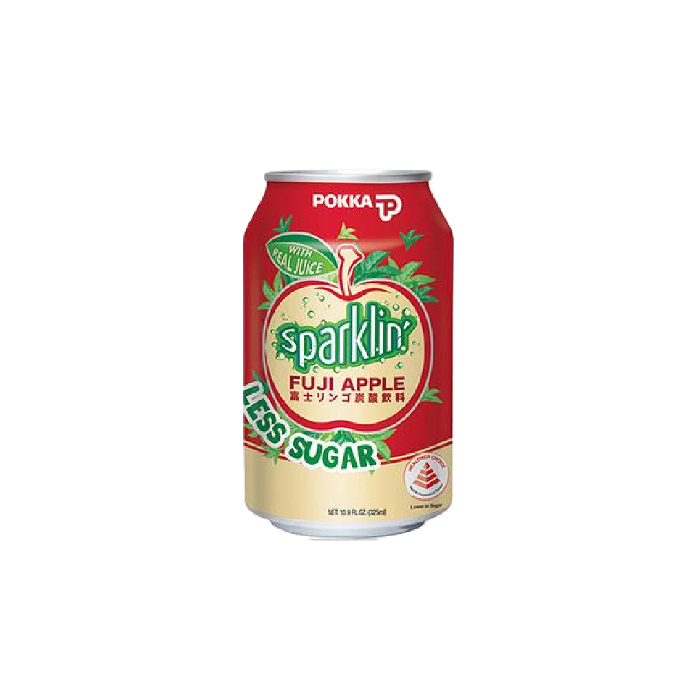 Pokka - Sparkling Fuji Apple (Less Sugar) Can Drink (325ml) (24/carton ...