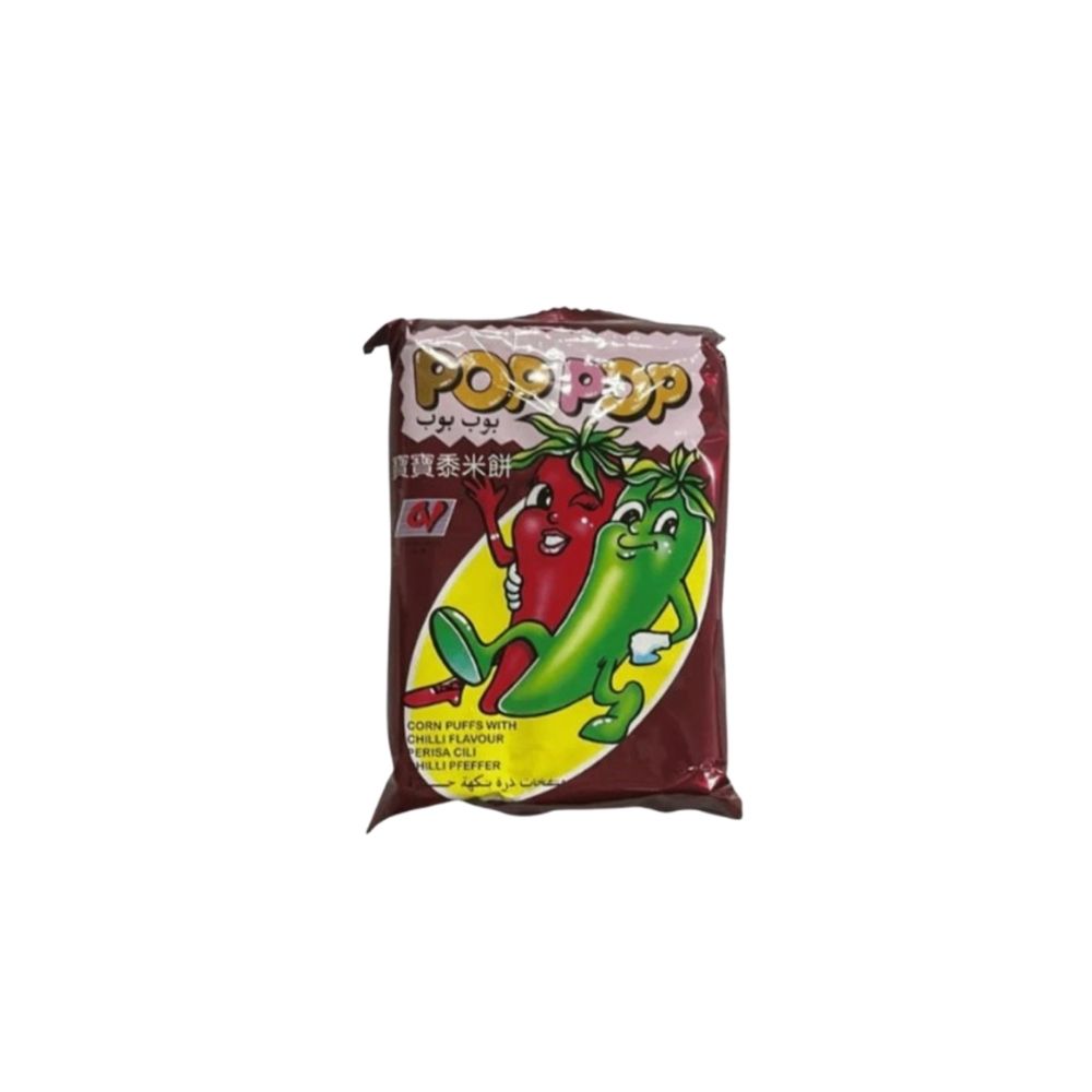 Pop Pop - Corn Snack Chilli Flavour (15g) (30/carton) – Tasty Snack Asia