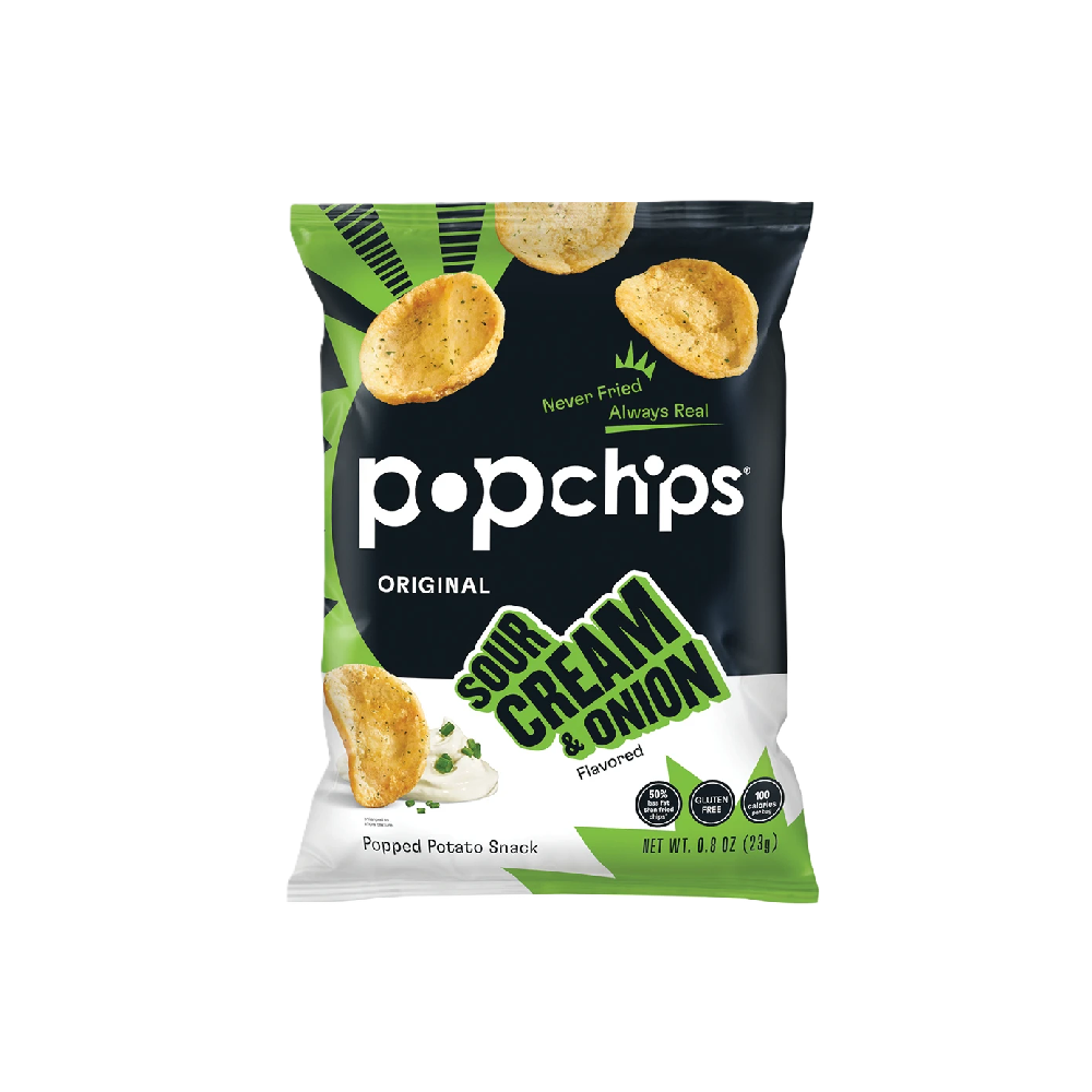 Popchips - Sour Cream & Onion Potato Chips (22g) (24/carton) – Tasty ...