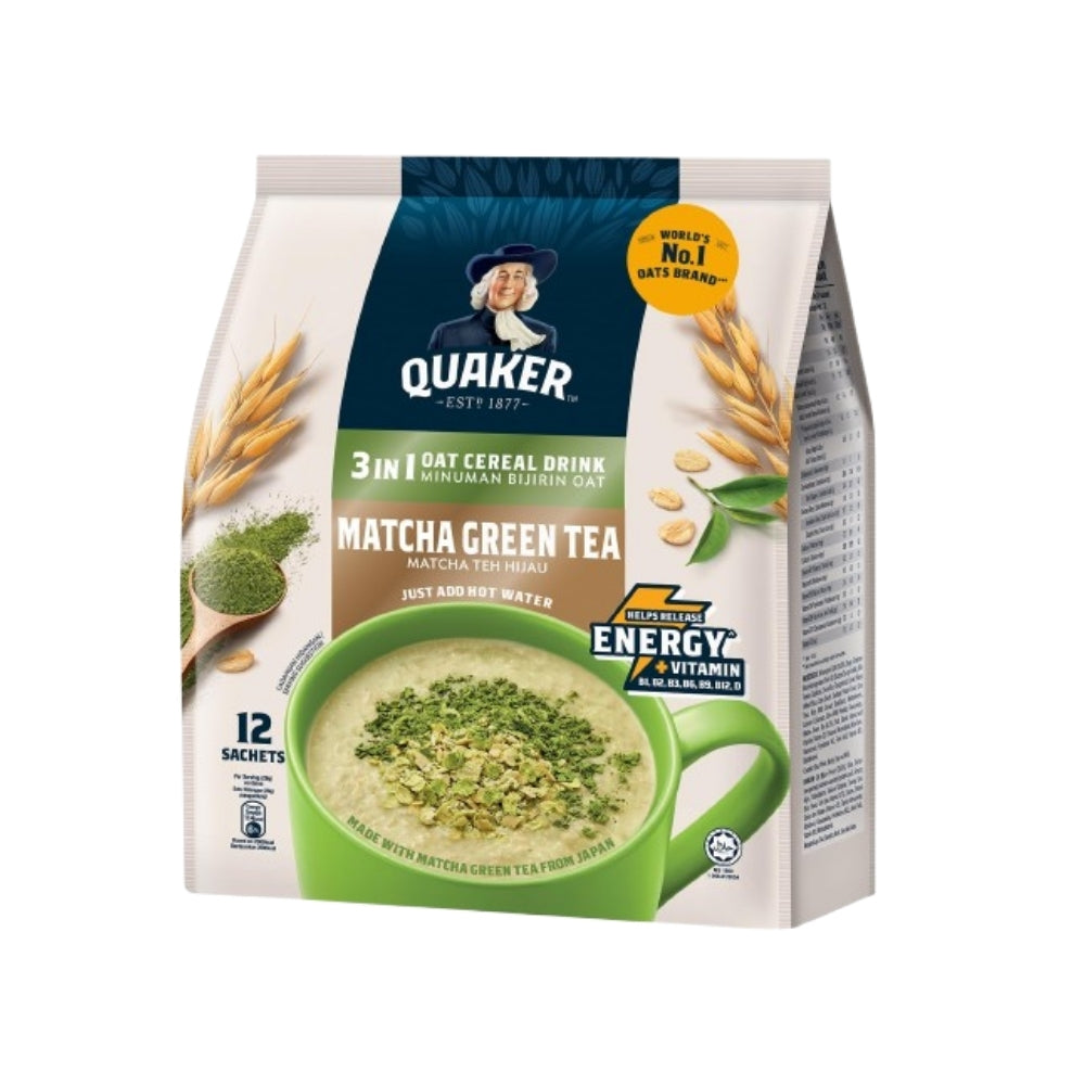 Quaker - 3-in-1 Matcha Oat Cereal Drink (12/pack) (28g) (12/carton ...