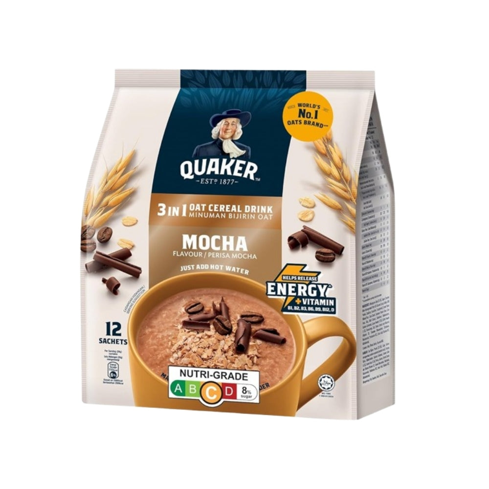 Quaker - 3-in-1 Mocha Oat Cereal Drink (12/pack) (28g) (12/carton ...