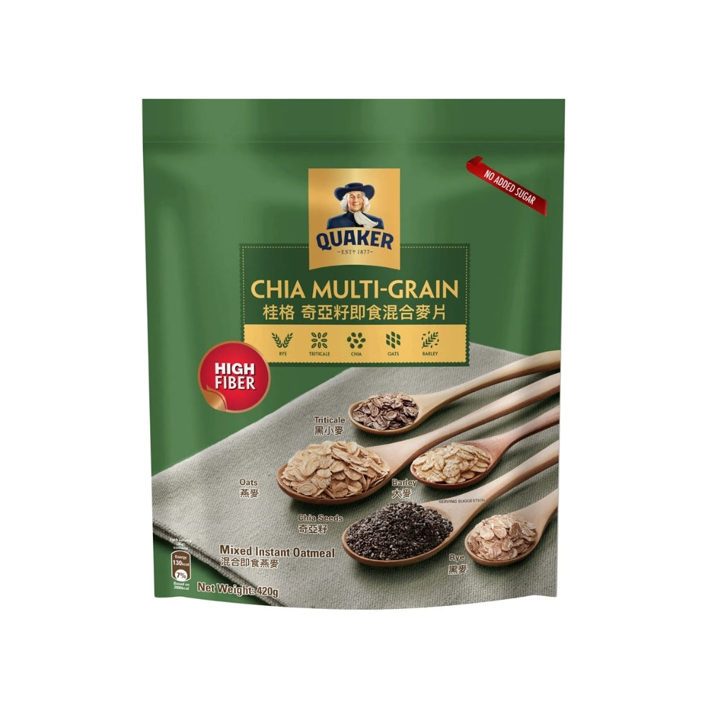 Quaker - Chia Multigrain Oats (420g) (12/carton) – Tasty Snack Asia