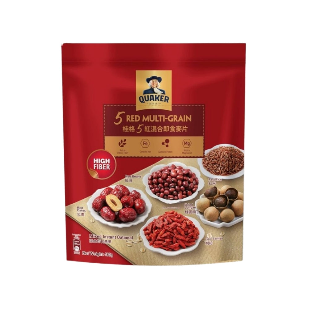 Quaker - Five Red Multigrain Oats (480g) (12/carton) – Tasty Snack Asia