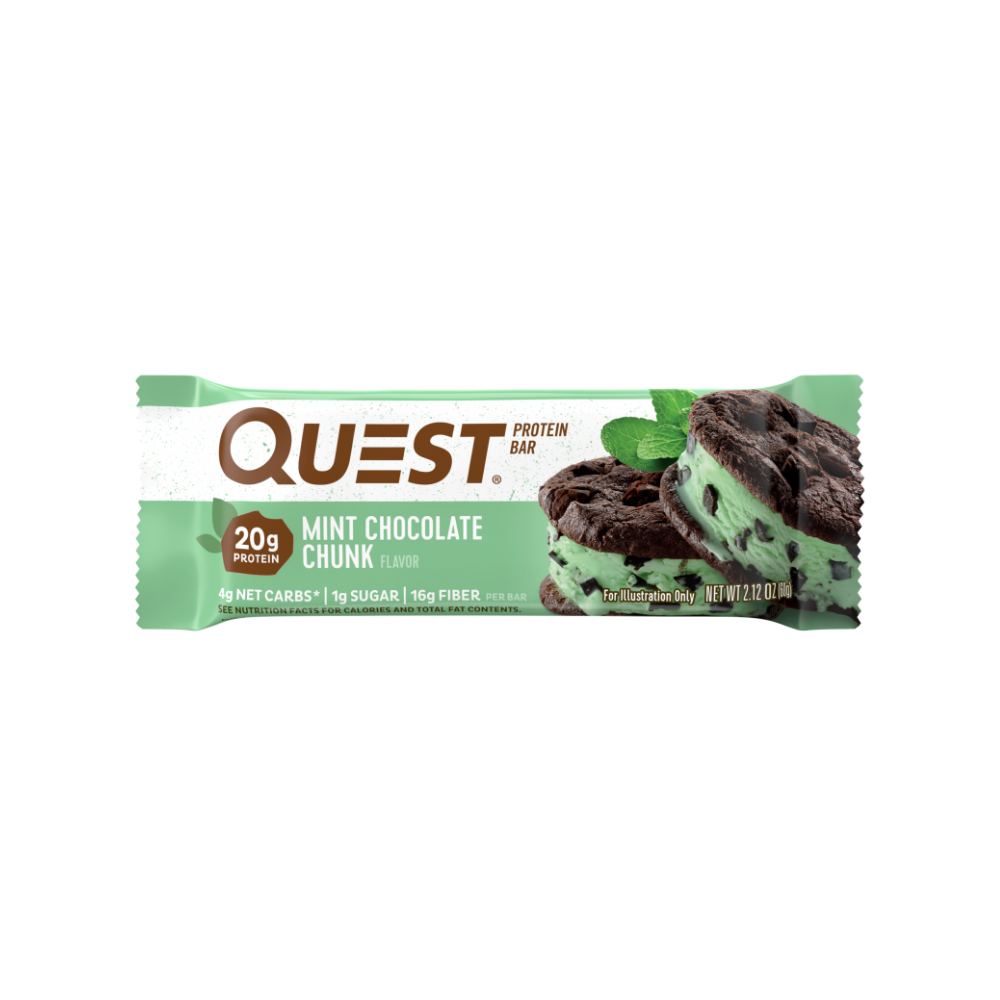 Quest - Mint Chocolate Chunk Protein Bar (60g) (12/carton) – Tasty ...