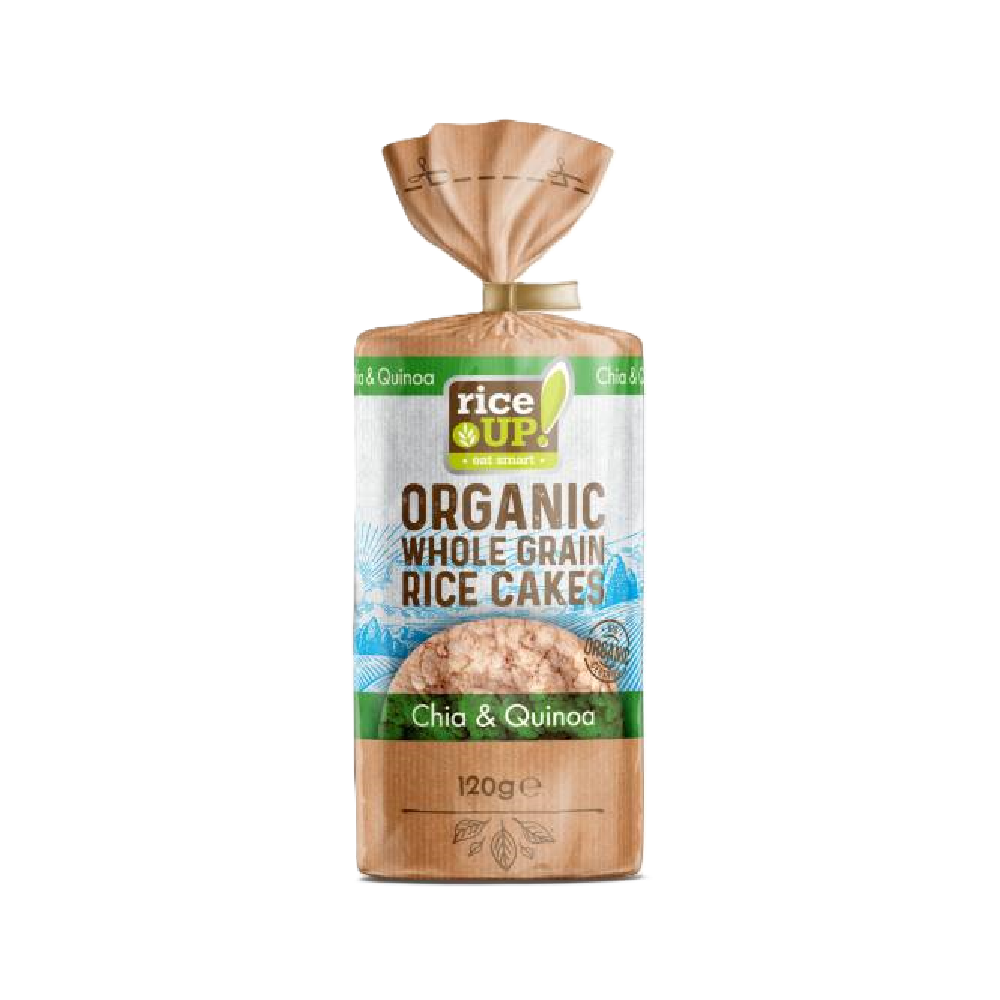 RiceUp! - Organic Brown Rice Cakes Chia & Quinoa (120g) (12/carton ...