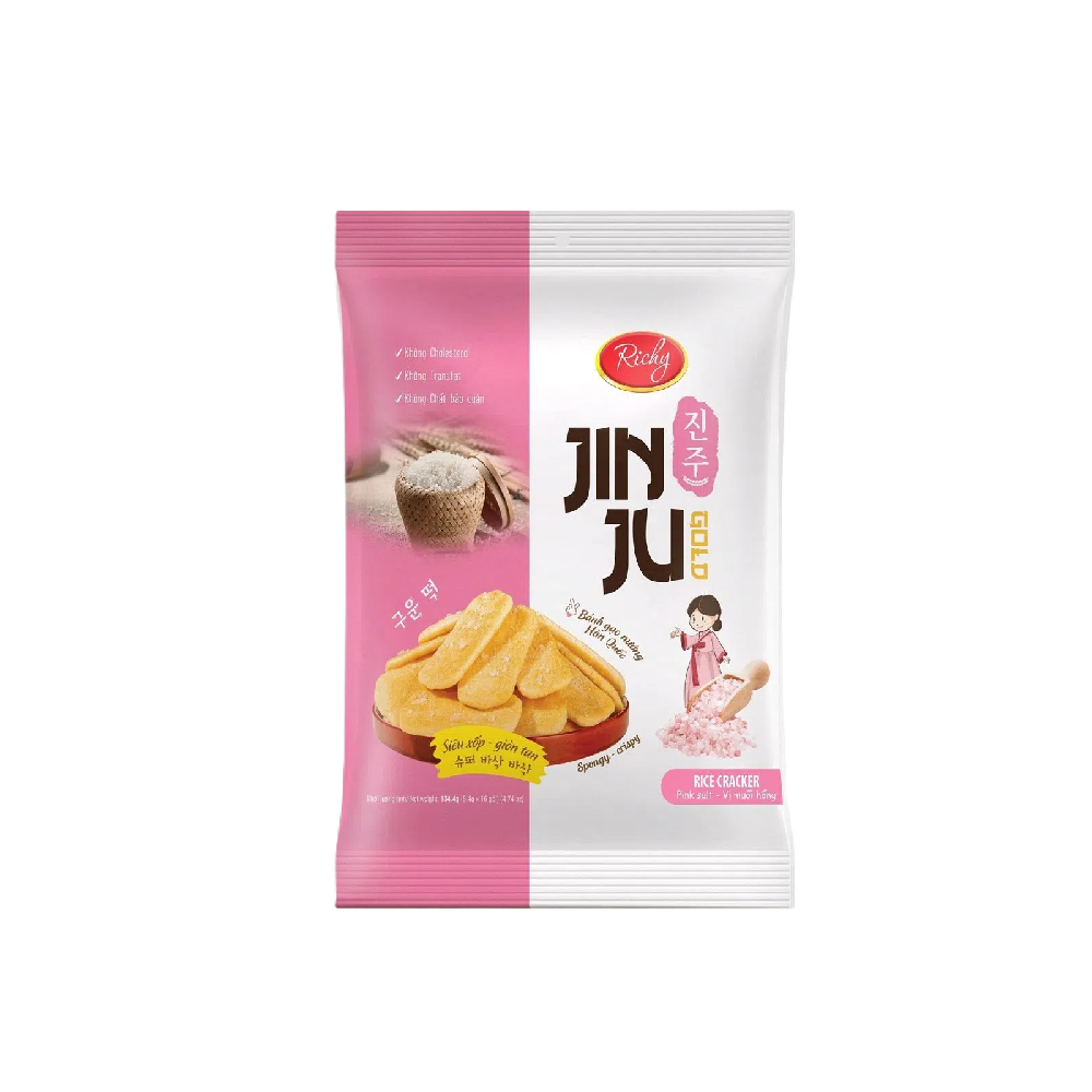 Richy - Jin Ju Pink Salt Rice Cracker (14/pack) (134g) (20/carton ...